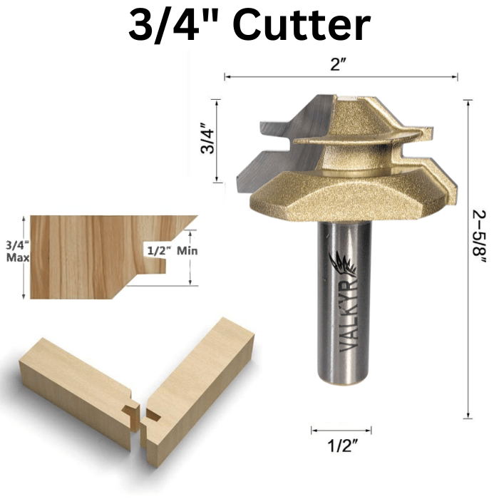 TimberLock™ 45° Lock Miter Router Bit - 1/2" Shank – Valkyr Tools