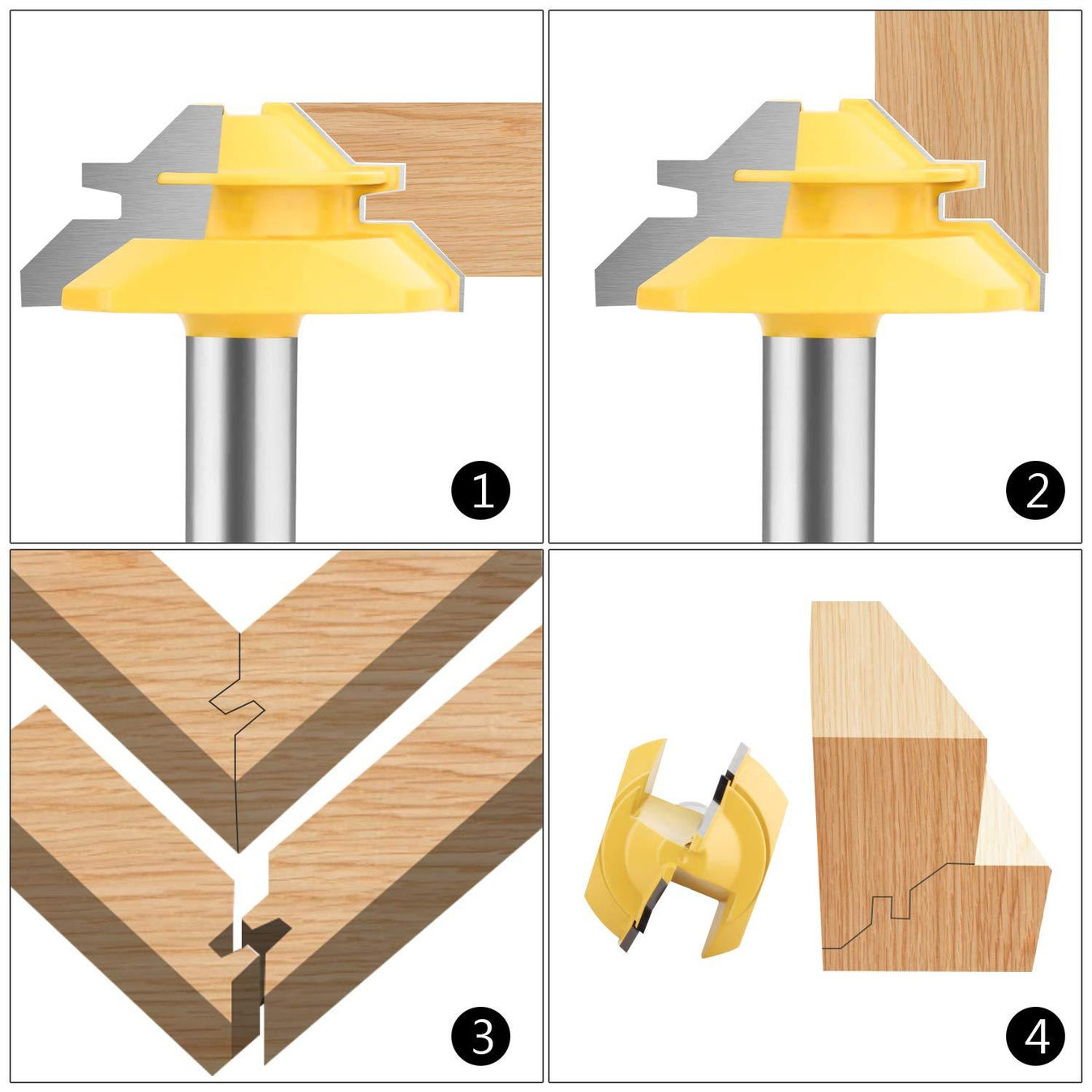 TimberLock™ 45° Lock Miter Router Bit - 1/2" Shank – Valkyr Tools